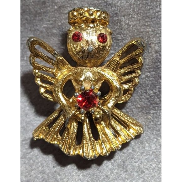 Jewelry | Vintage Gold Angel Brooch | Poshmark